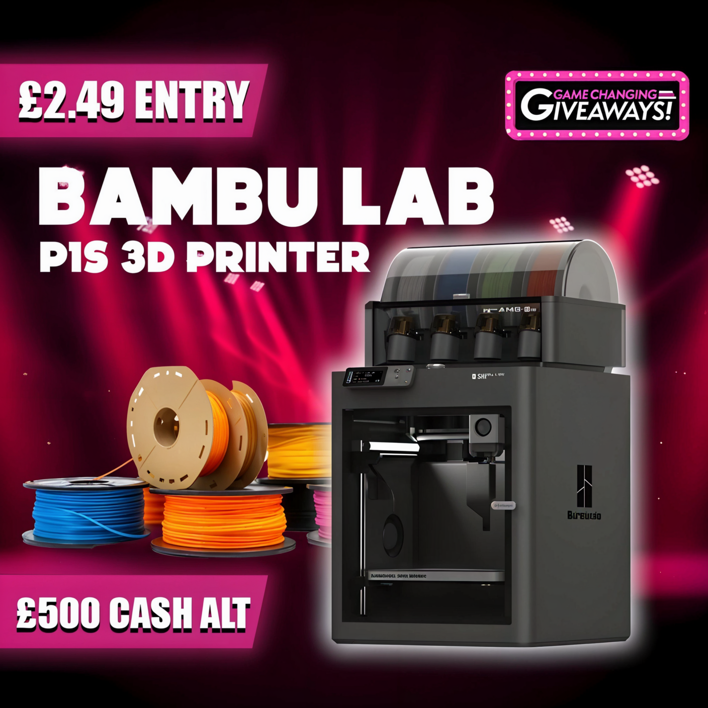 Bambu Lab P1S Combo 3D Printer | Game Changing Giveaways