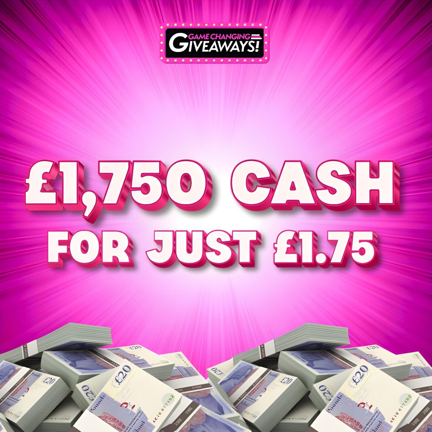 £1,750 Tax Free Cash for £1.75 | Game Changing Giveaways